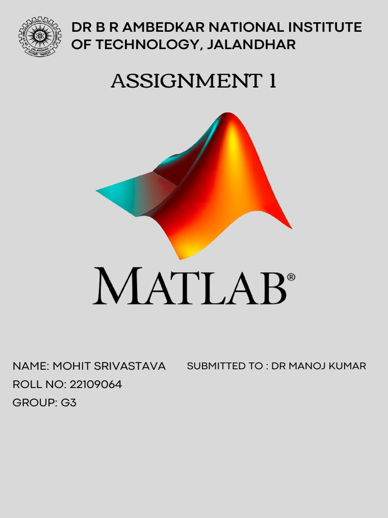 Matlab Assignment 1 | PDF