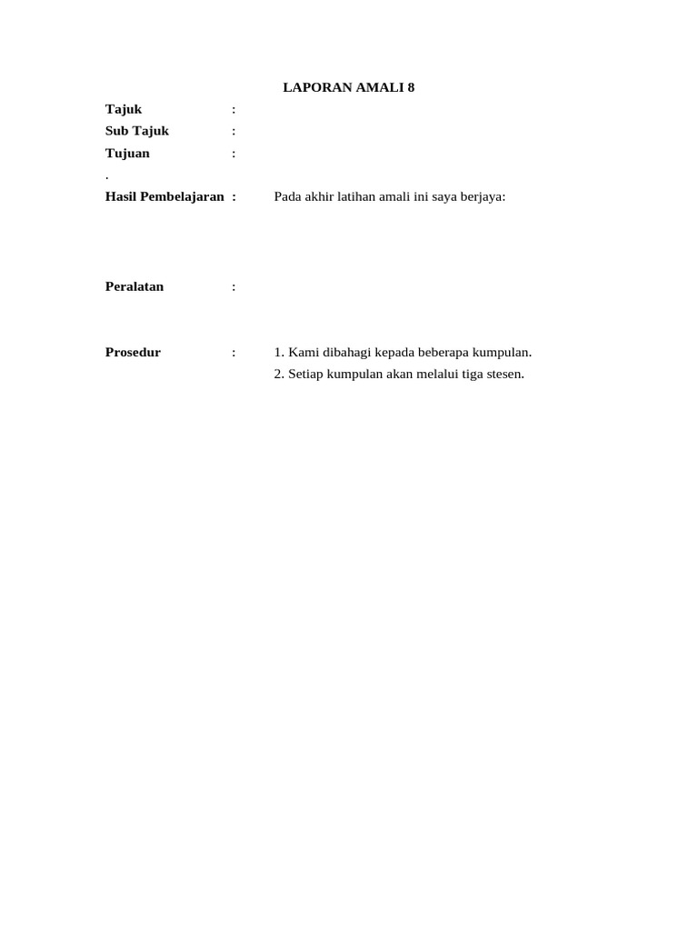 Laporan Amali 7 | PDF