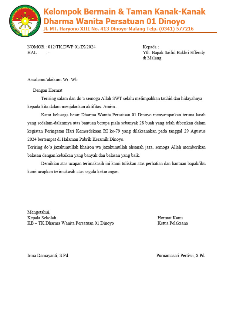 Kop Hut Kemerdekaan Ri Ke-79 | PDF