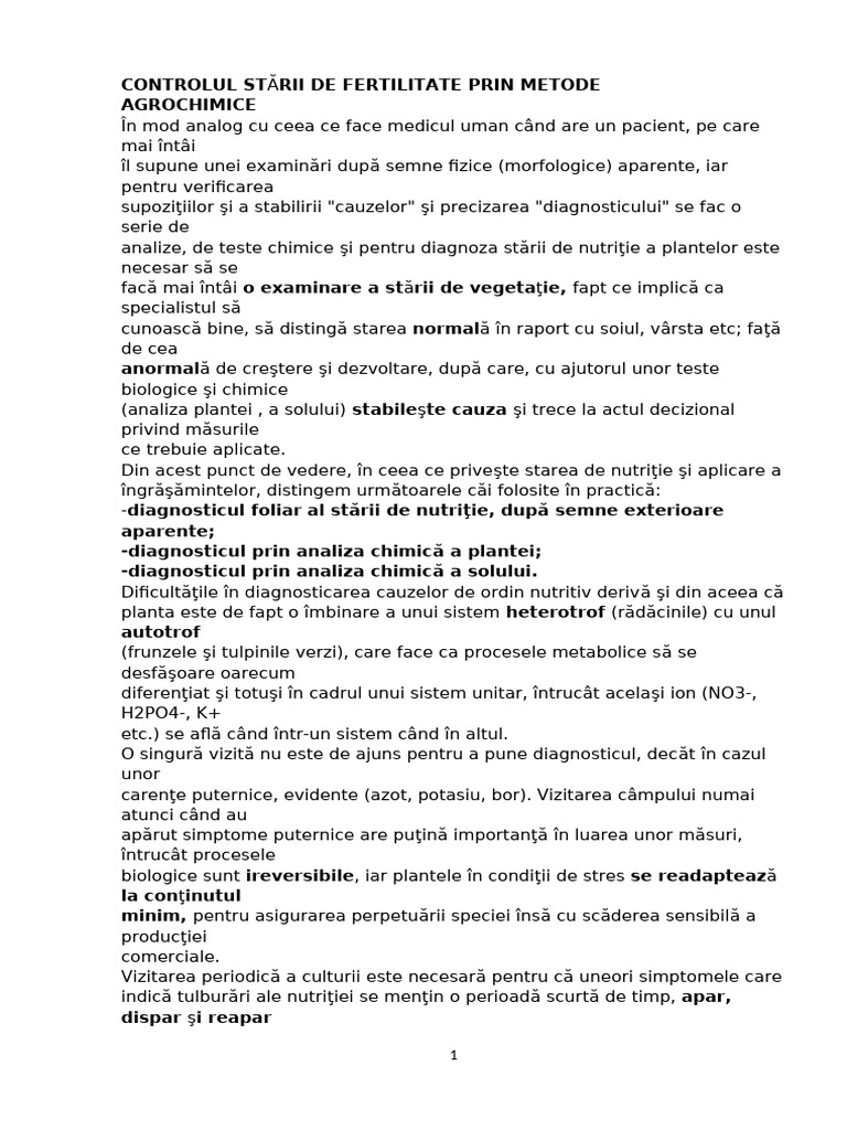 Controlul Stării de Fertilitate Prin Metode | PDF