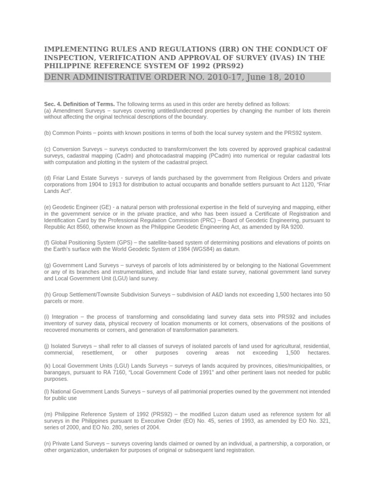 DENR Survey | PDF