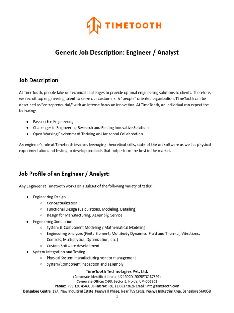 JD Engineer Sep24 | PDF