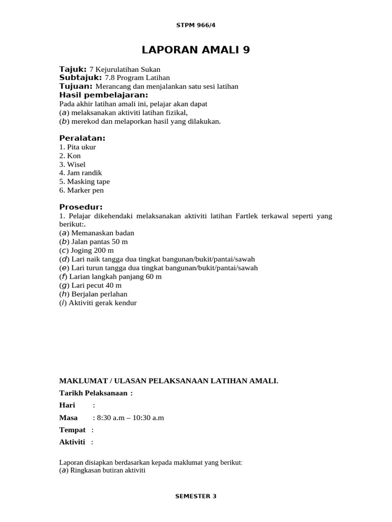 Laporan Amali 9 | PDF