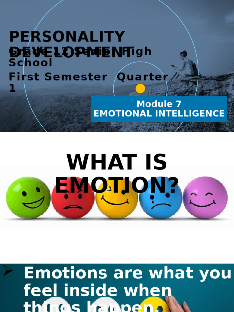 MODULE 7 WEEK 7 Emotional Intelligence DISCUSSION ONLY | PDF | Emotions ...