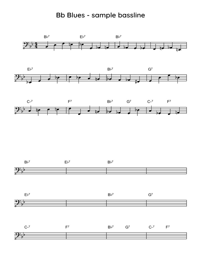 BB Blues - Sample Bassline | PDF