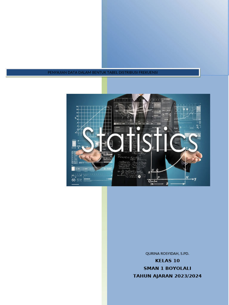 Bahan Ajar Statistika - Penyajian Data Dalam Bentuk Tabel | PDF