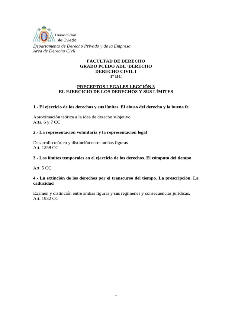 Preceptos Legales Tema 3 | PDF