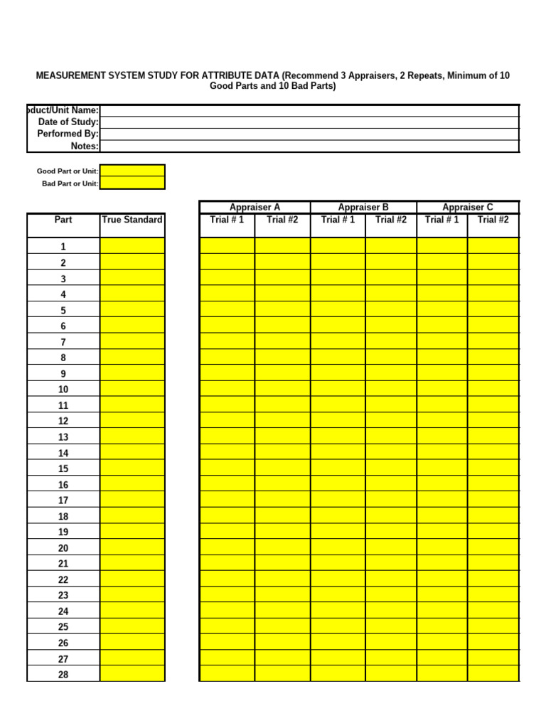 Template MSA Atributiv | PDF