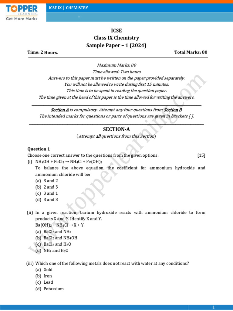 Sample Paper | PDF