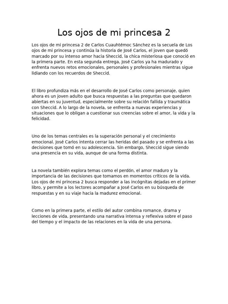 Los Ojos de Mi Princesa 2 | PDF