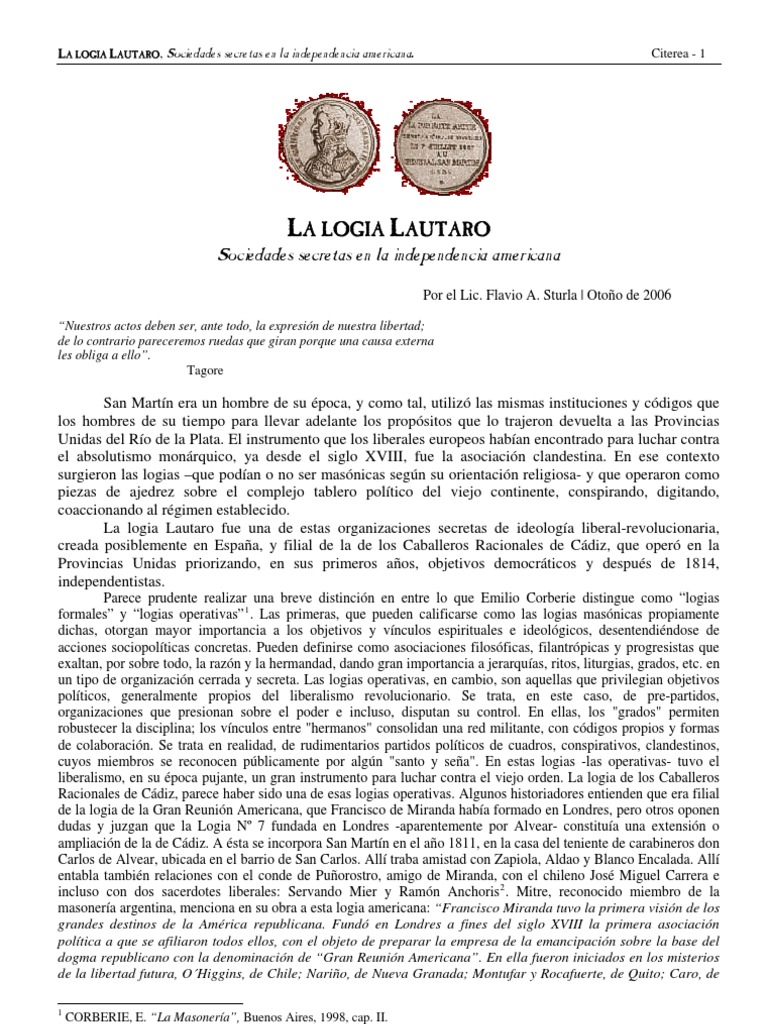 La Logia Lautaro | PDF | Masonería | Política (general)