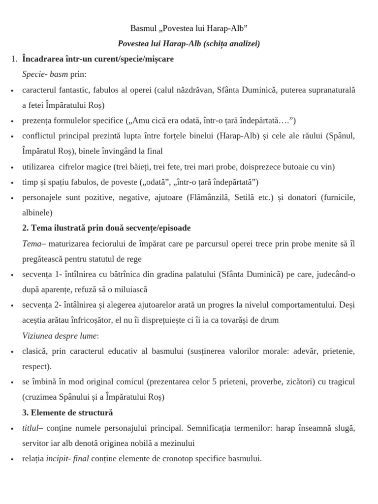 Bac Basmul Schema Eseu | PDF