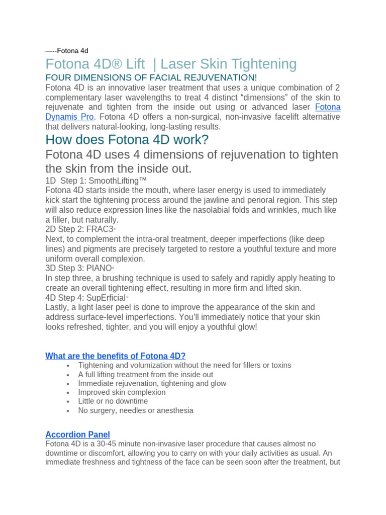 Fotona 4d | PDF