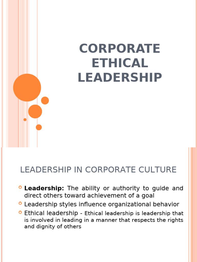 6 - Corporate Ethical Leadership | PDF