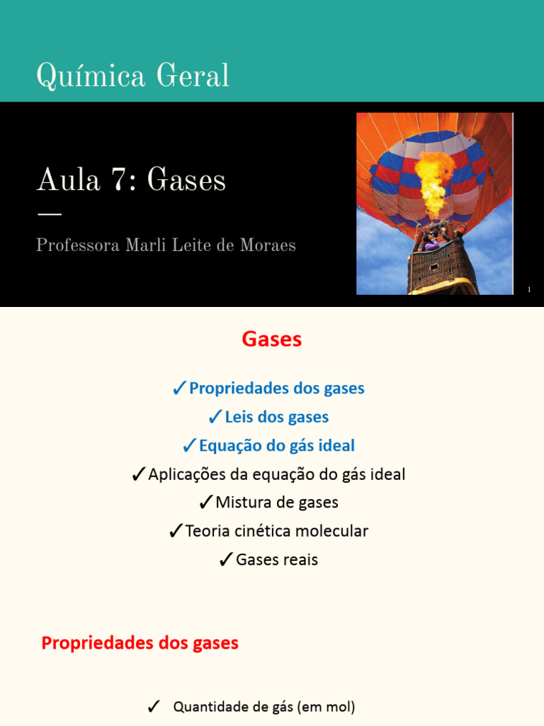 Aula7 QGT Gases 2024 | PDF