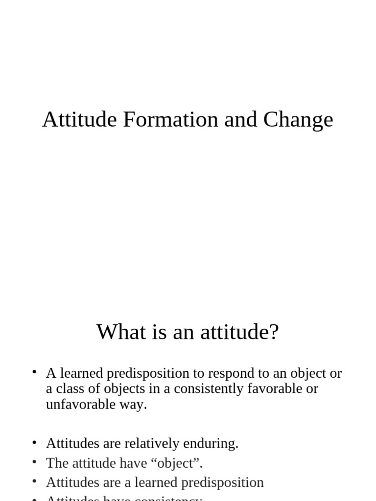 Attitude Formation and Change | PDF