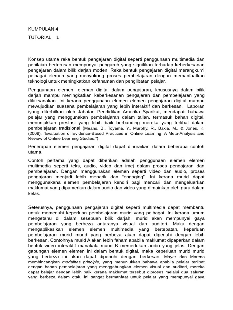 TERS 4013 TUTORIAL 1 Tugasan 1 Teras | PDF