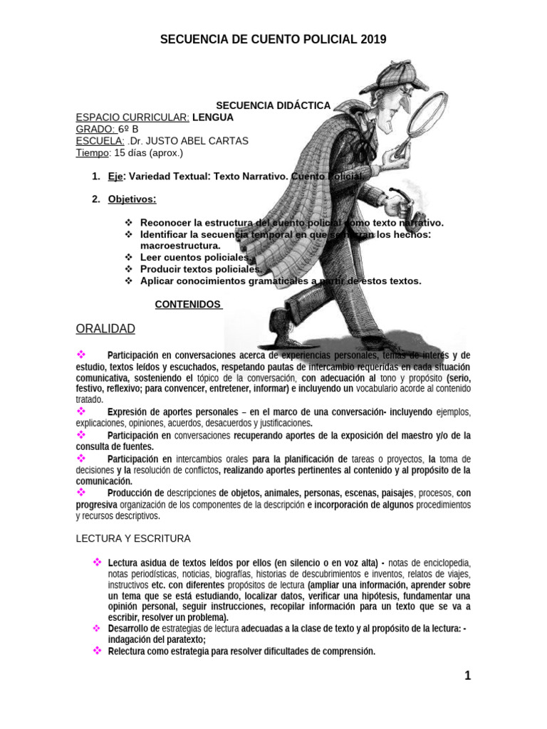 Secuencia Cuento Policial 19 | PDF Secuencia Cuento Policial 19 | PDF