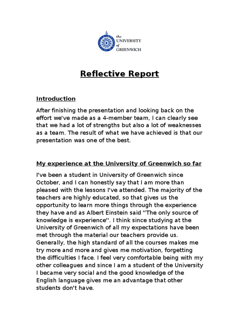 Reflective Report | Download Free PDF | Educational Psychology ...