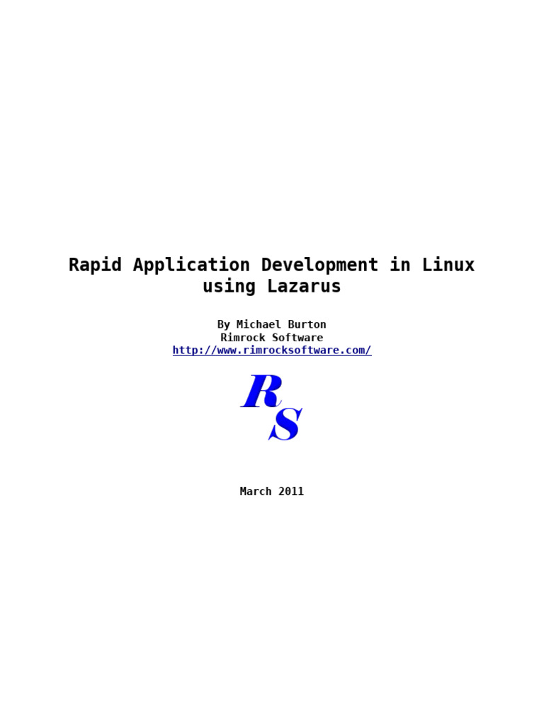 Rapid Application Development in Linux Using Lazarus | PDF