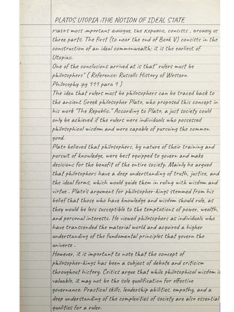 The Notion of Ideal State | PDF