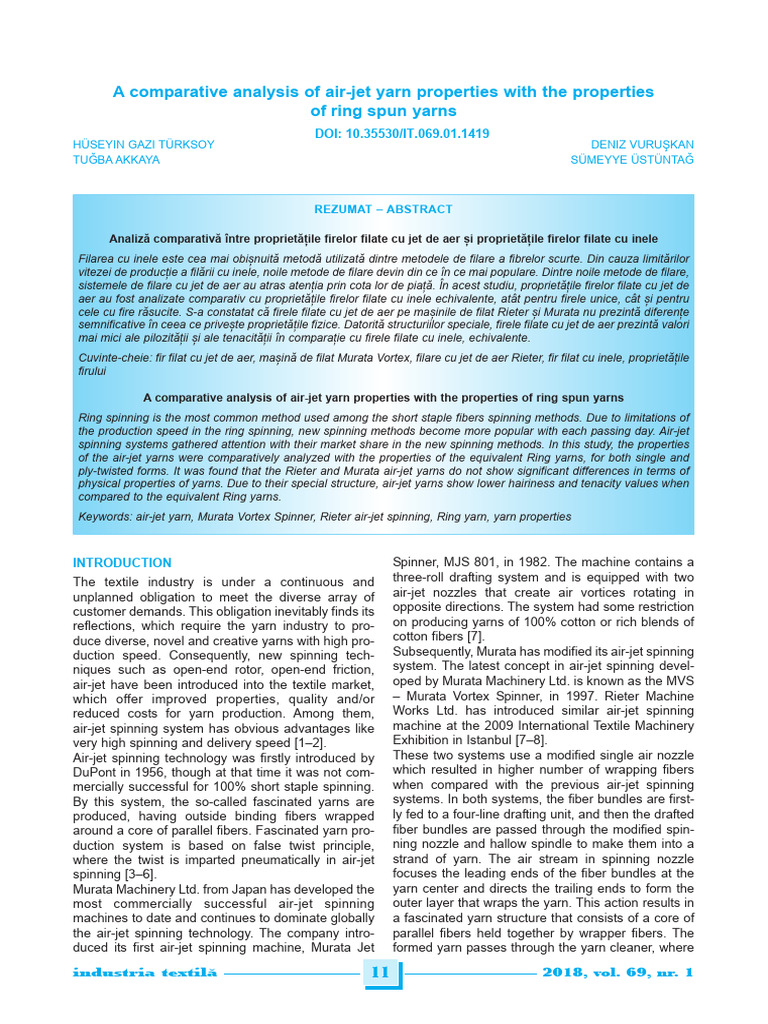 002 Huseyin Gazi Turksoy Industriatextila 01 2018 | PDF