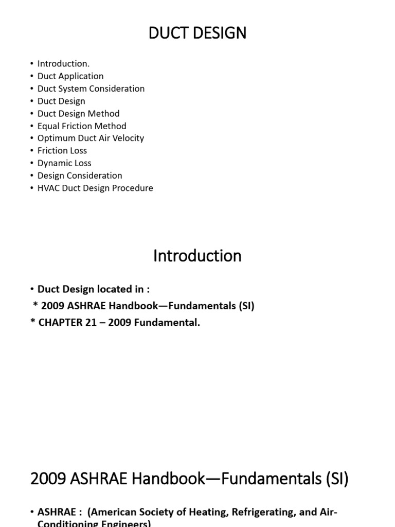 Duct Design | PDF