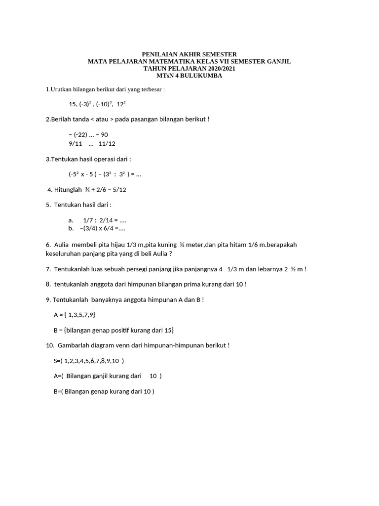 Soal Pts | PDF