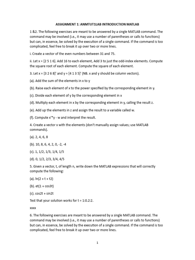 Anmtutlab1 KSR Intro Assignment1 | PDF