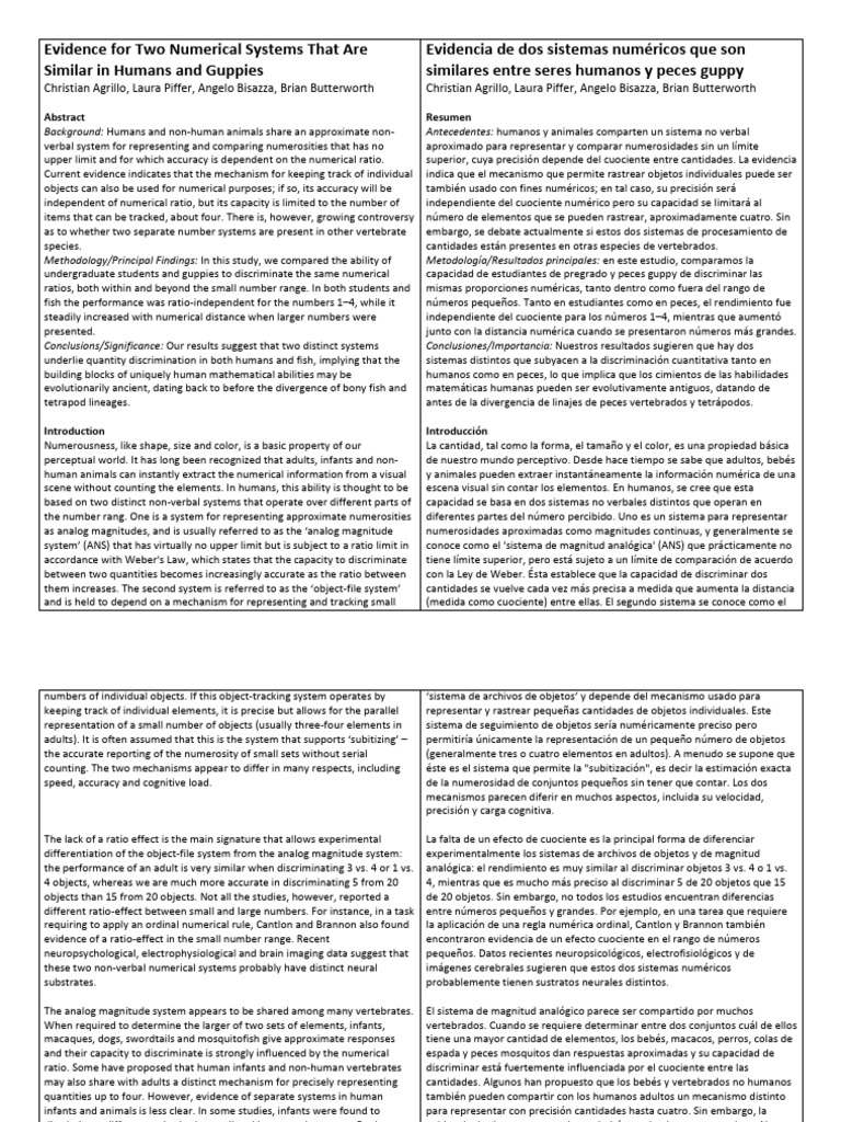 Agrillo Et Al Traducido | PDF