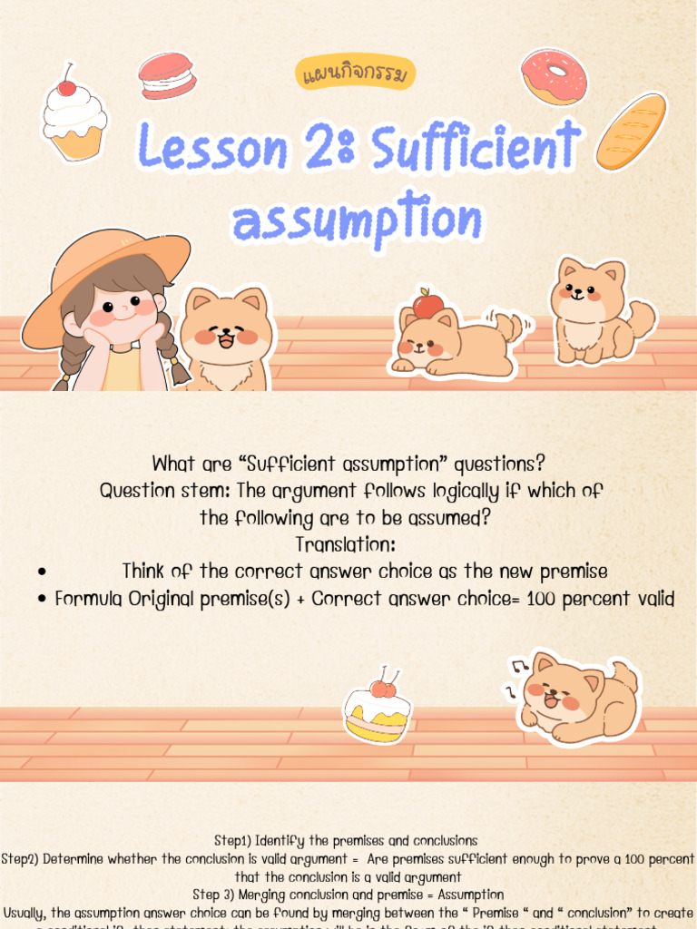 Lesson 2 Sufficient Assumption | PDF
