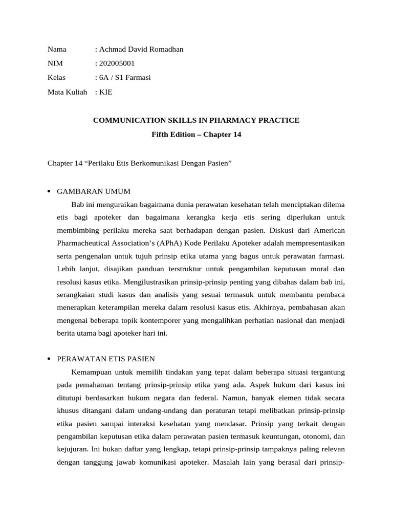 Rangkuman Chapter 14 | PDF