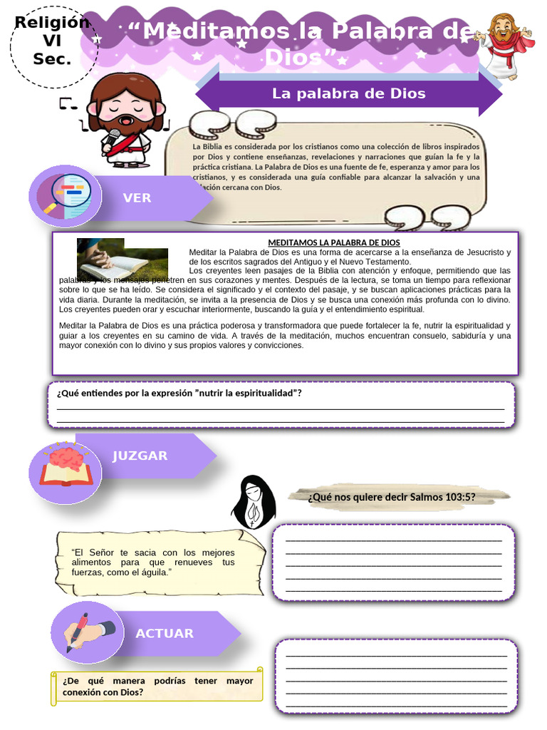 Ficha de Actividad Religion Vi-Semana 3 | PDF