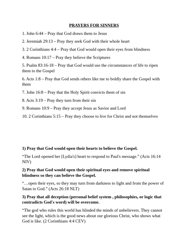 Prayers For Sinners | PDF
