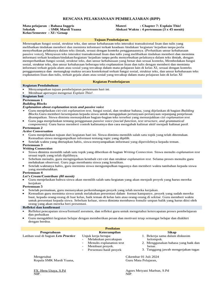 RPP CHAPTER 8 Explain This! OK | PDF