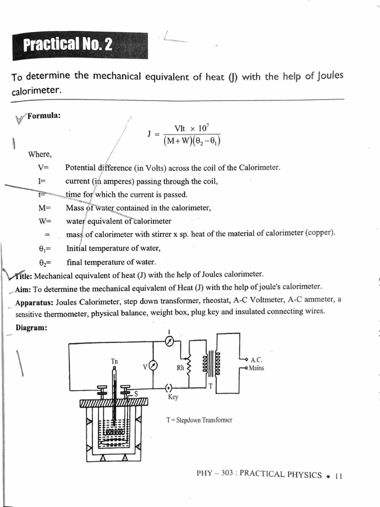 Physics Experiment | PDF