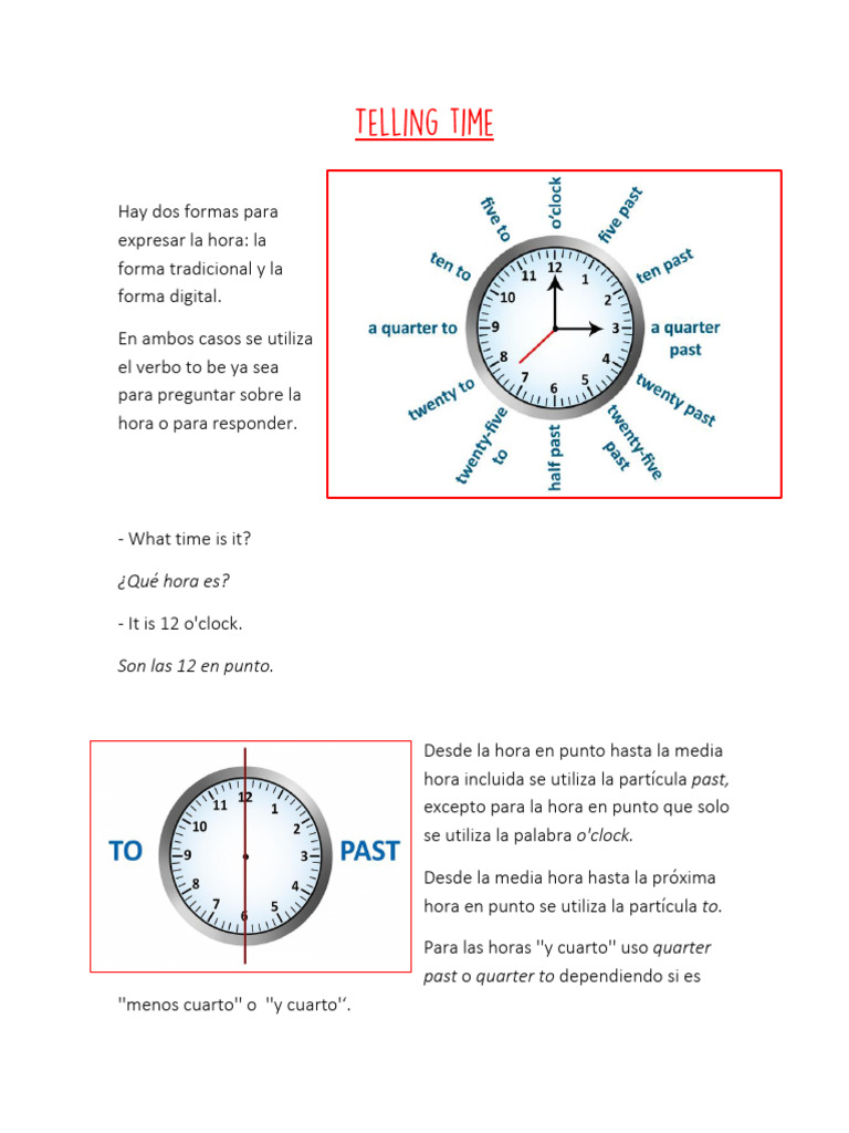 Telling Time | PDF