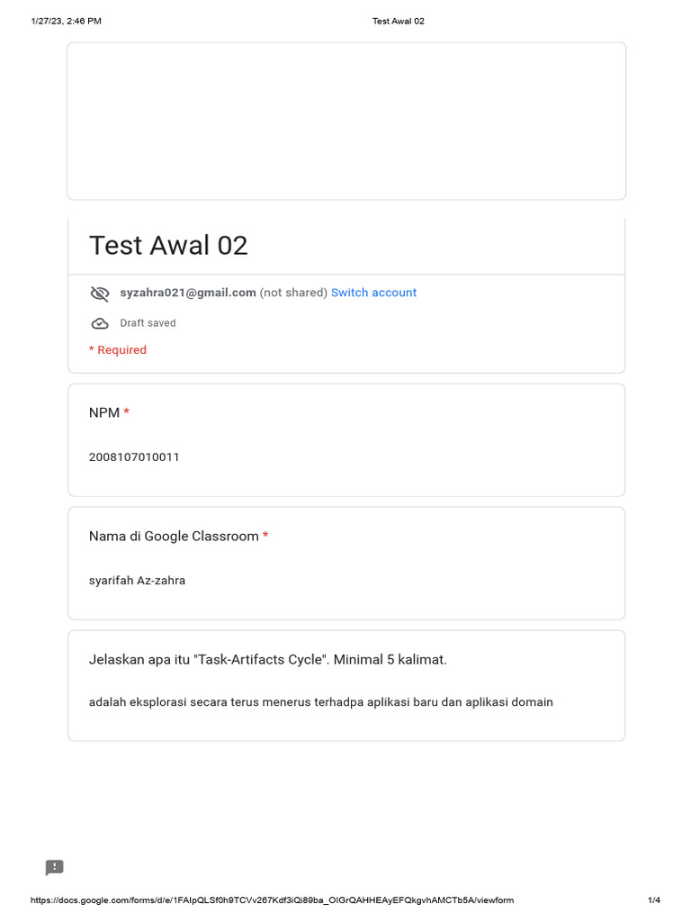 Test Awal 02 HCI | PDF