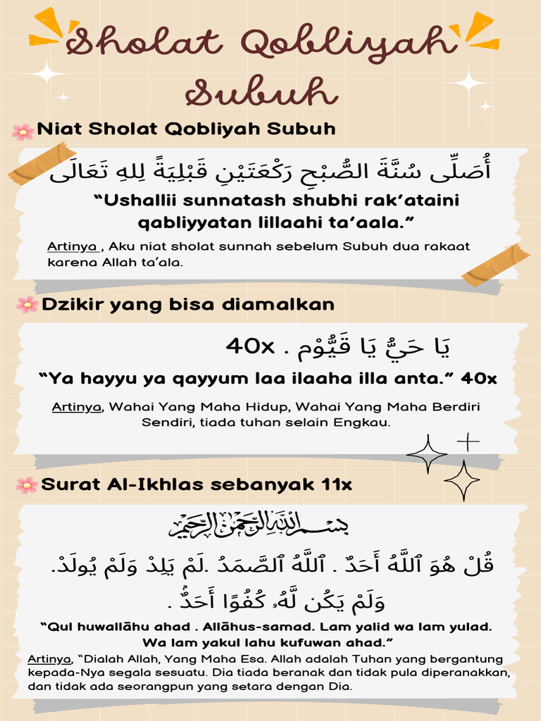 Sholat Qobliyah Subuh | PDF