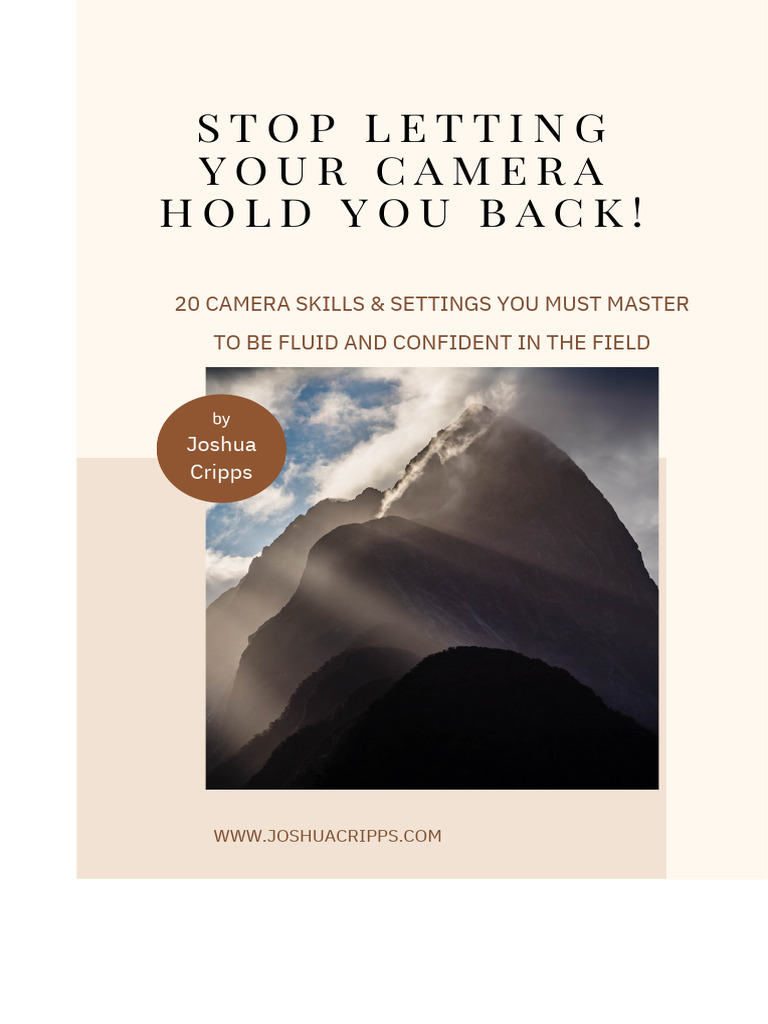20 Camera Skills and Settings You Must Know | PDF