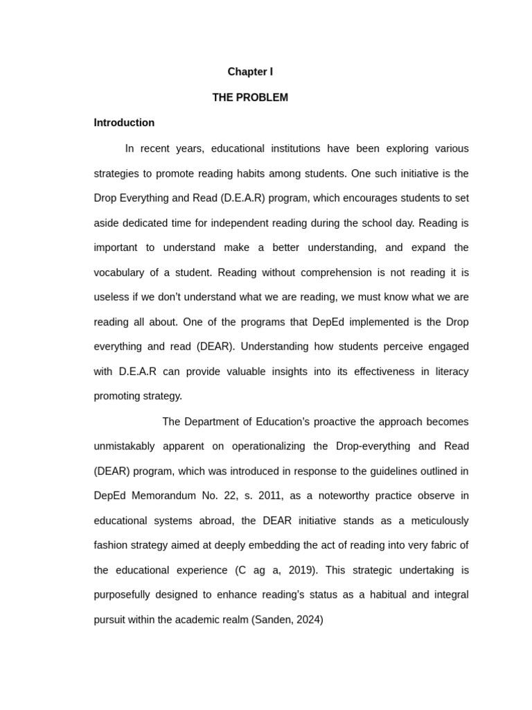 Lived Experiences of Grade 11 Humss in Drop Everything and Read Program Research | PDF