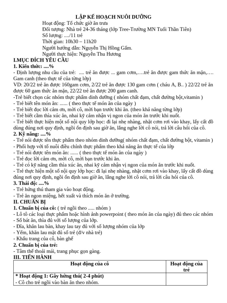 T CH C Gi Ăn Trưa | PDF