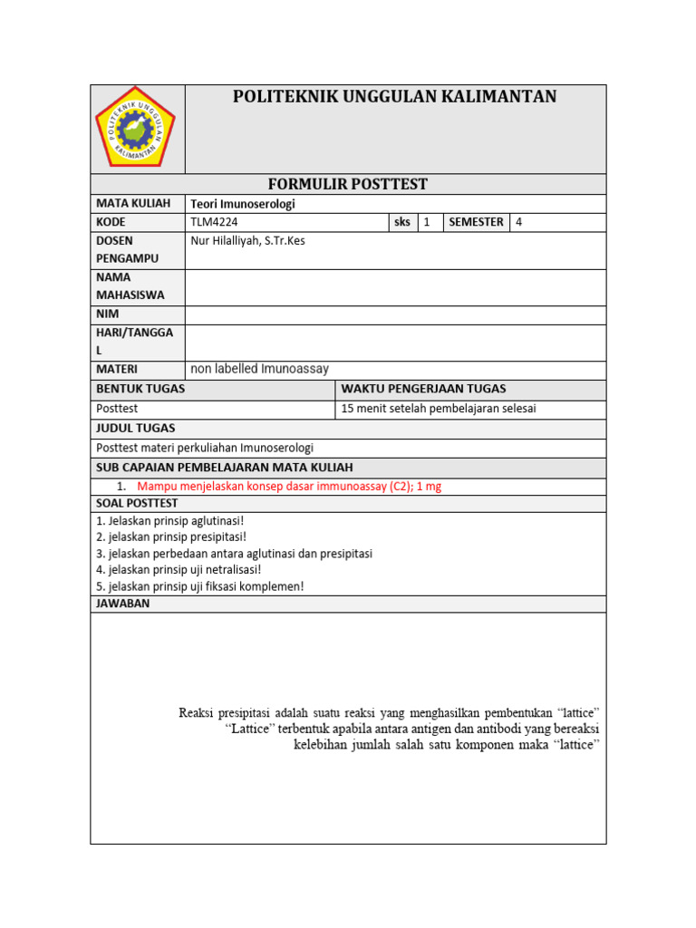 Aldi Tugas Materi Non Labelled Imunoassay | PDF