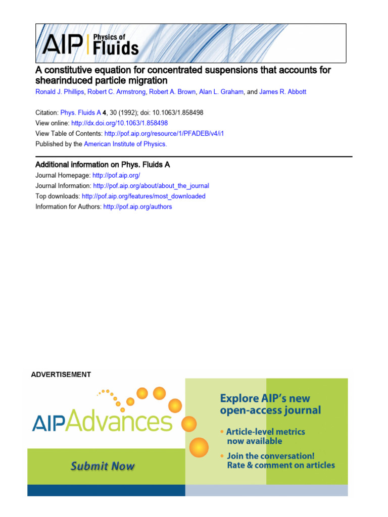 A Constitutive Equation For Concentrated Suspensions That Accounts For Shear-Induced Particle ...