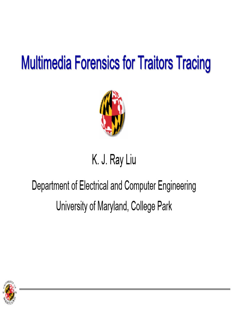 Multimedia Forensics For Traitors Tracing | PDF