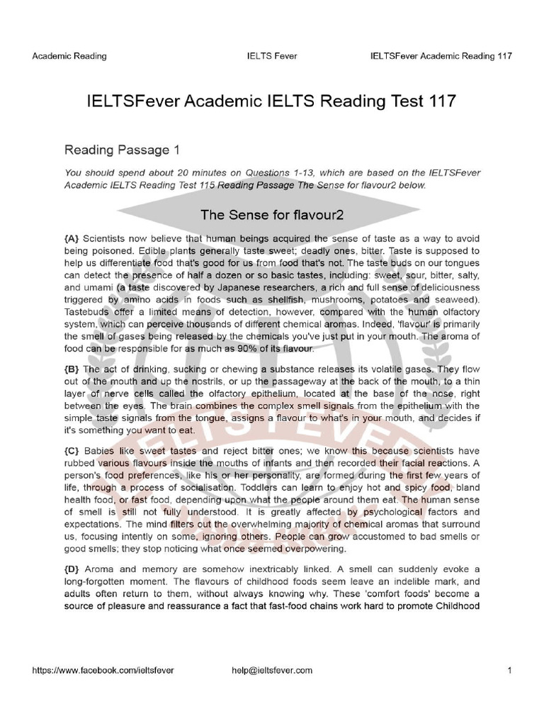 Academic IELTS Reading Test 117 | PDF