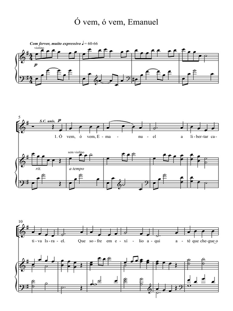 Ó Vem Ó Vem Emanuel | PDF