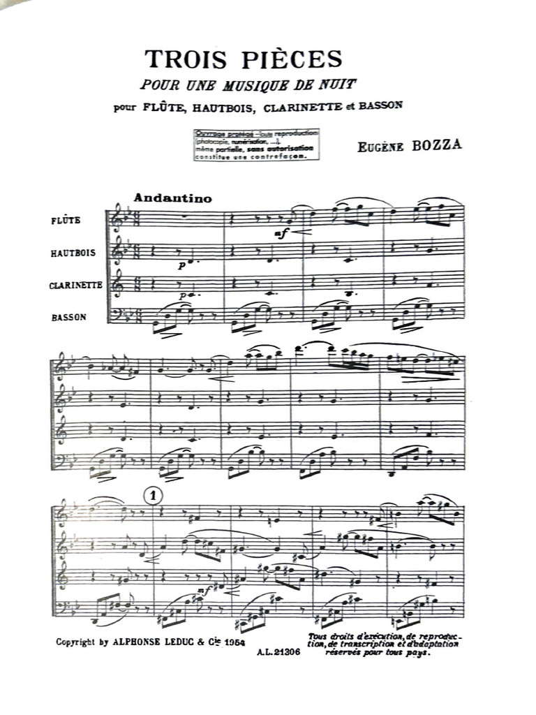 Bozza Quartet 2 | PDF