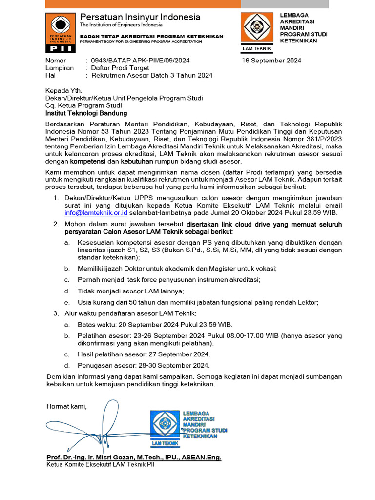 0943-Rekrutmen Asesor Batch 3 Tahun 2024 | PDF