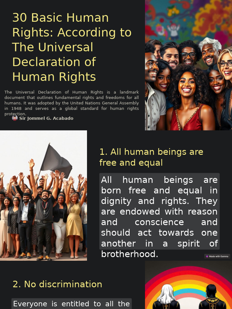 30 Basic Human Rights - UDHR | PDF